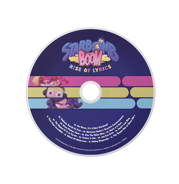 Starbomb Boom: Rise of Lyrics CD - GOOD MERCH ONLY